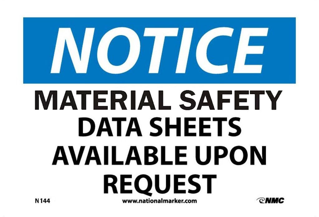 MSDS Data Sheets Available Sign – Compliance Safety